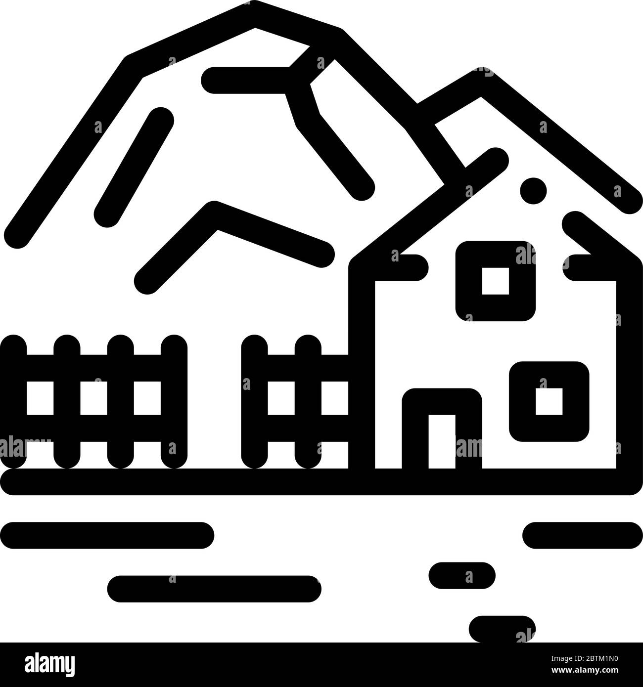 highlands village icon vector outline illustration Stock Vector Image ...