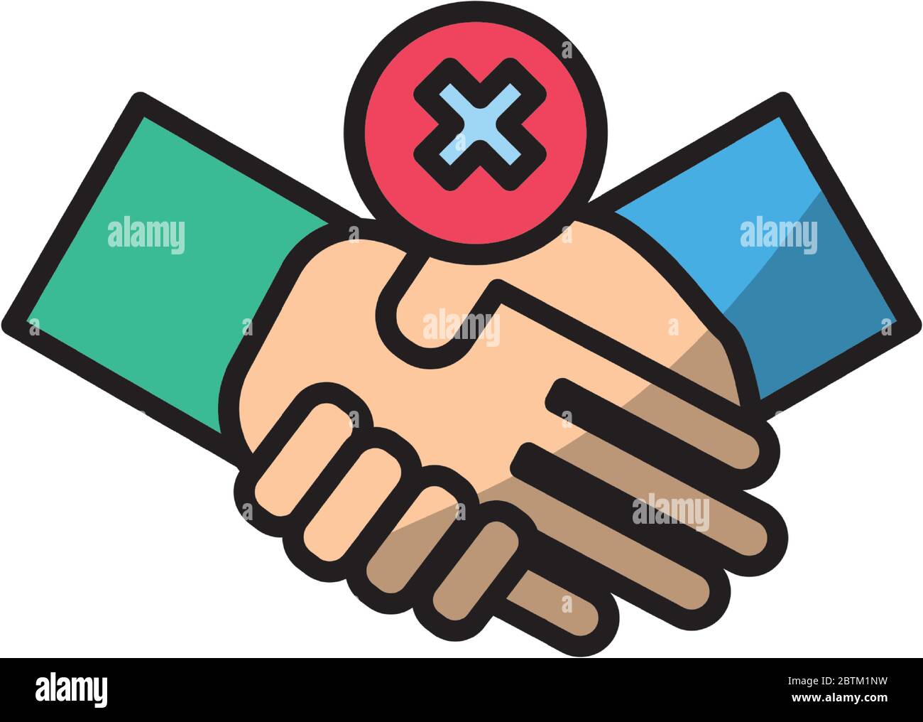 hand shake denied fill style icon Stock Vector Image & Art - Alamy