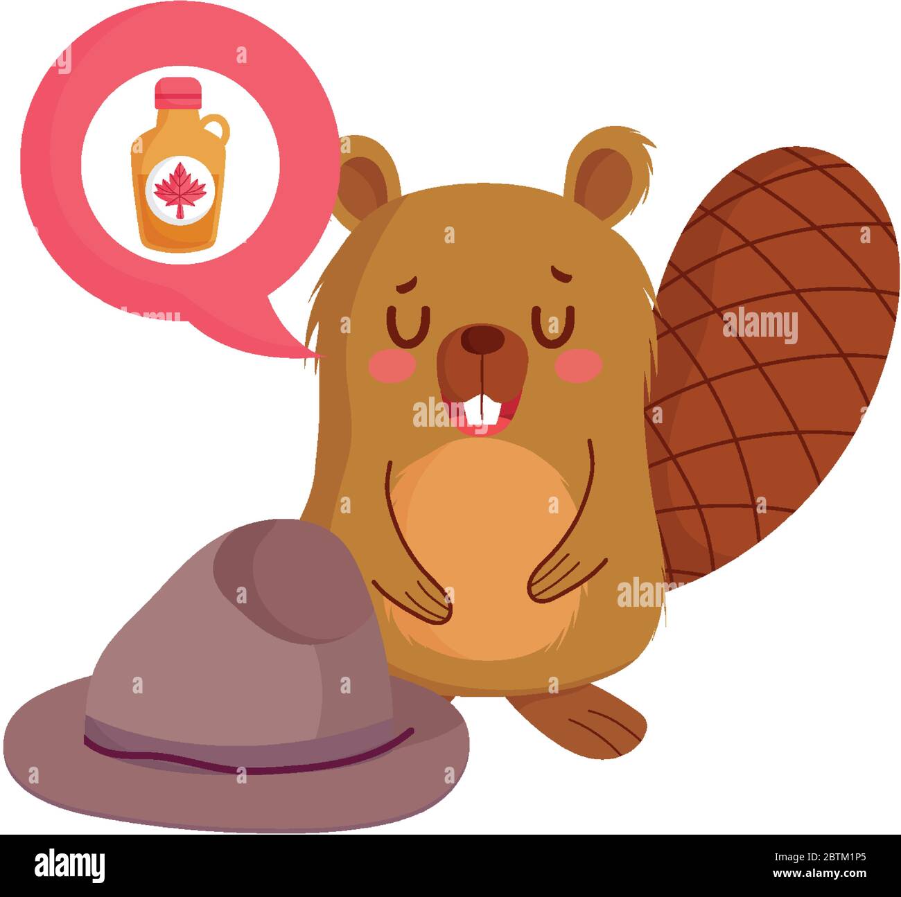 Beaver with canadian maple syrup design, Happy canada day holiday and ...