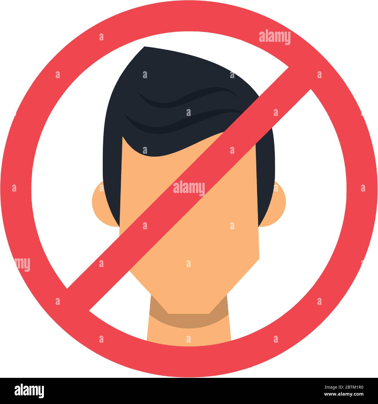 forbidden person without face masks Stock Vector Image & Art - Alamy