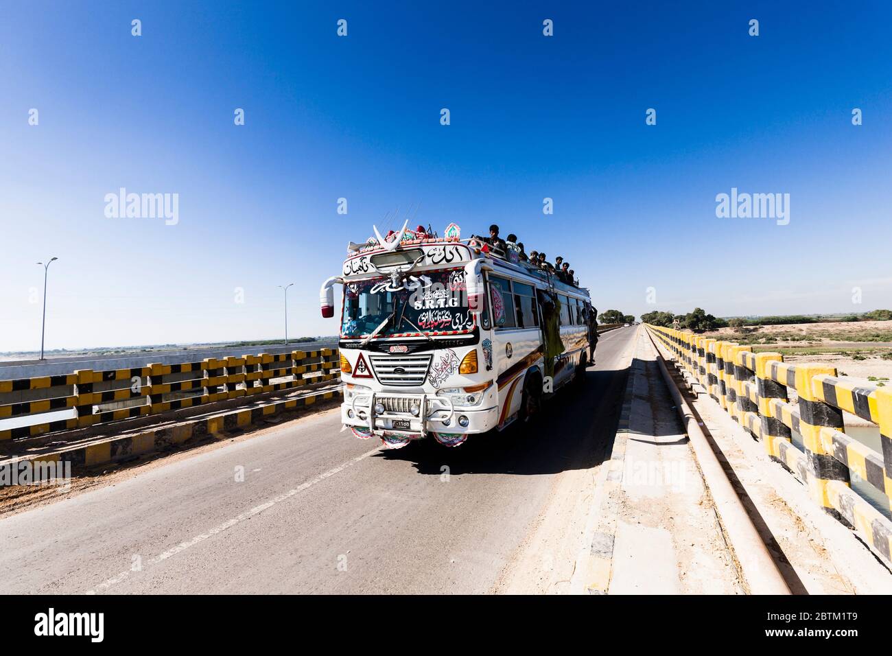 Old Thatta-Sujawal bridge over Indus river near Thatta, Thatta, Sindh ...
