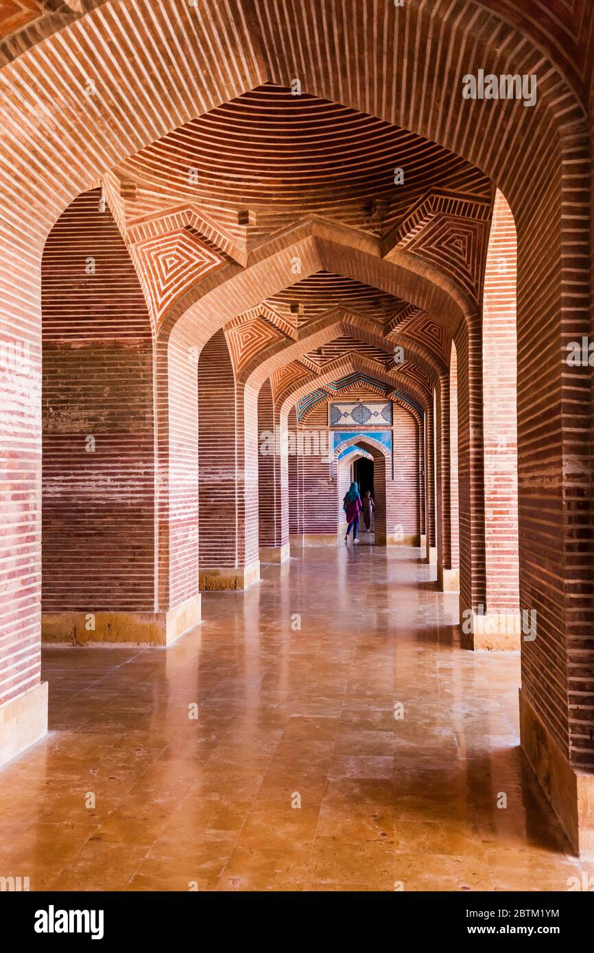 Cloister of Shah Jahan Mosque, Jamia Masjid of Thatta, Thatta, Sindh ...