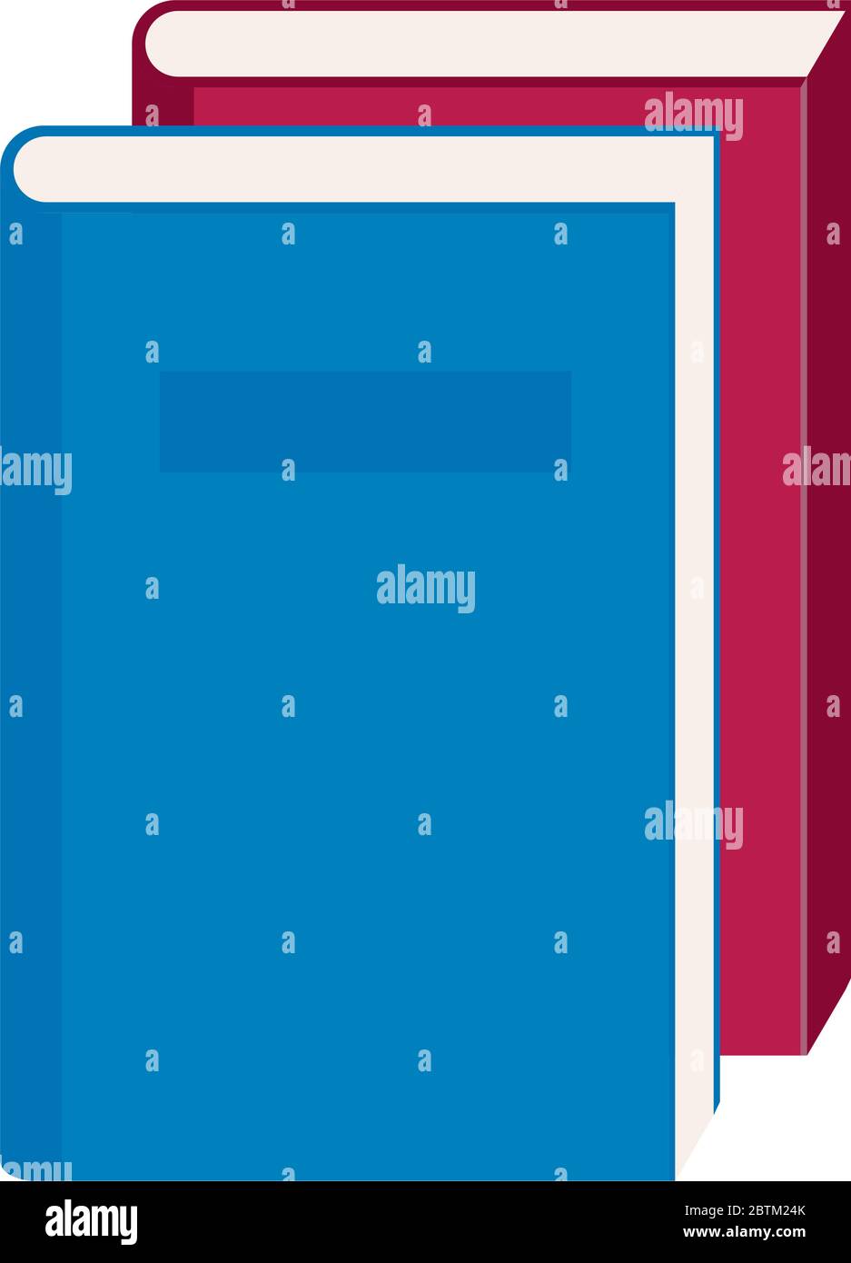 books, on white background, concept of learning Stock Vector Image ...