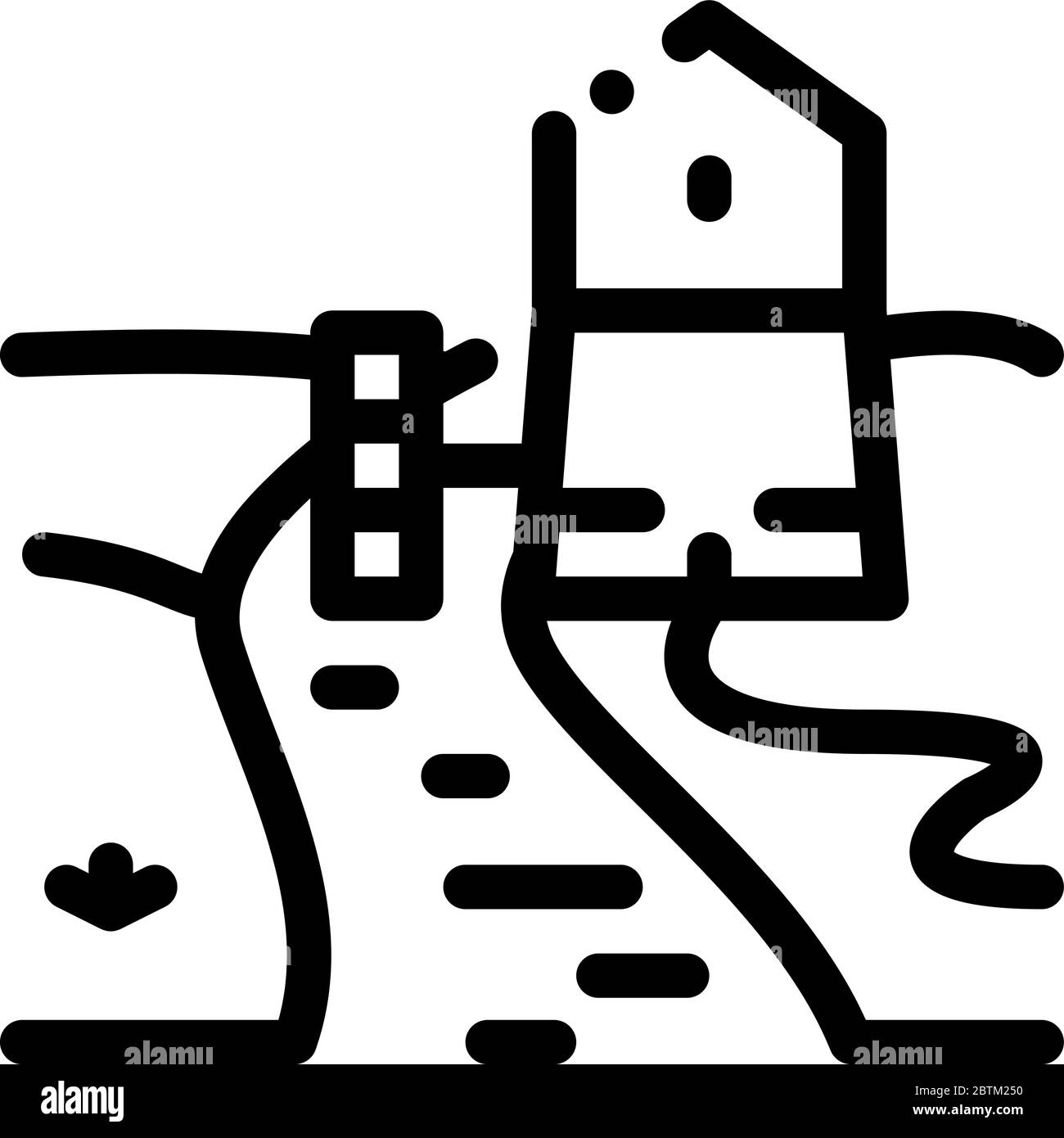 White line water mill icon hi-res stock photography and images - Alamy