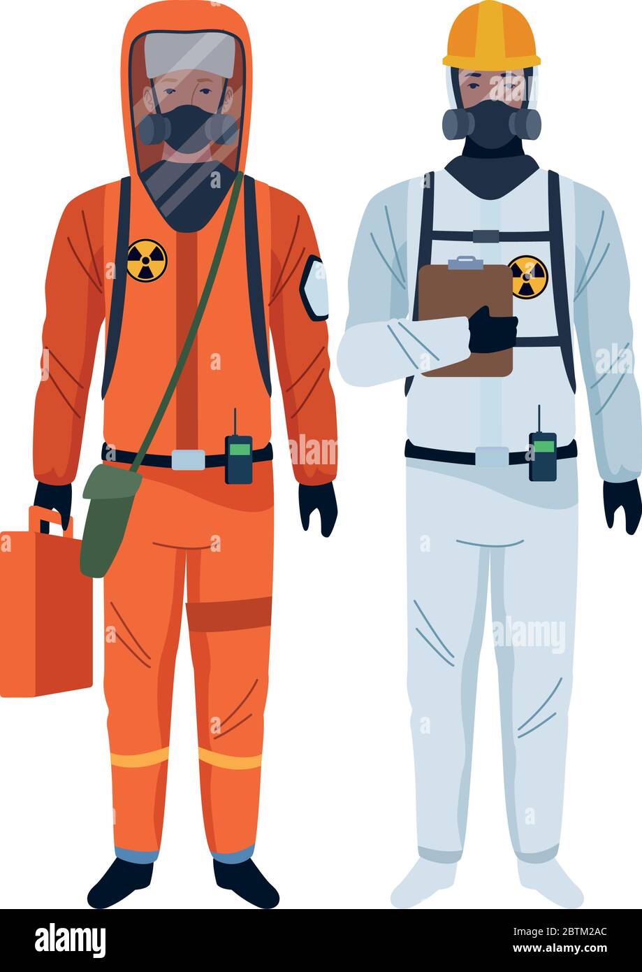 workers wearing biosafety suits characters Stock Vector Image & Art - Alamy