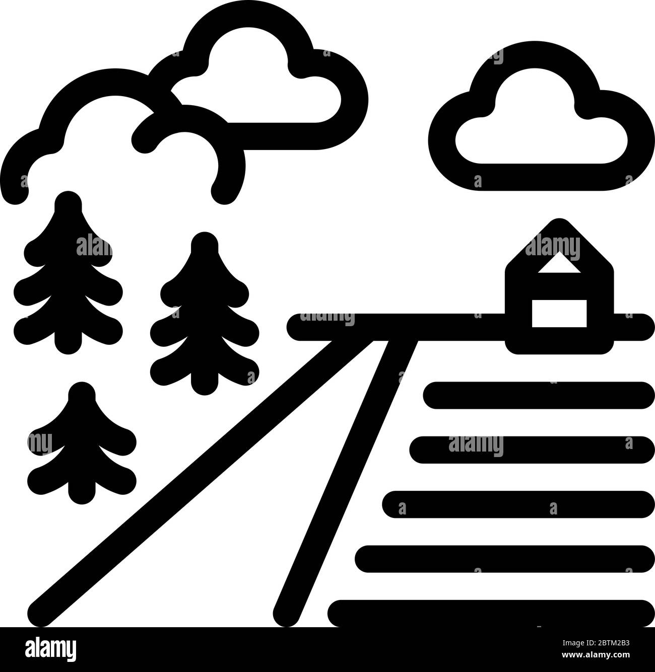 farm road icon vector outline illustration Stock Vector Image & Art - Alamy
