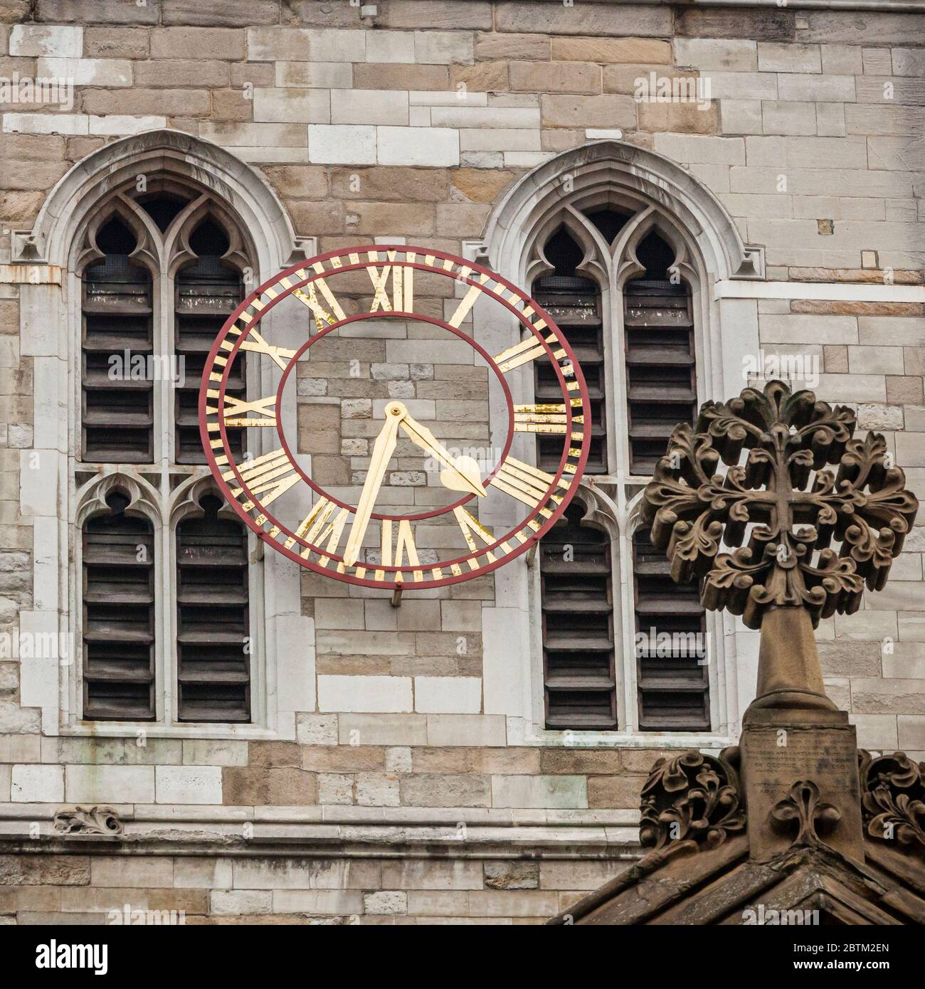 Architectural detail of Southwark Cathedral in the Bankside area of the ...
