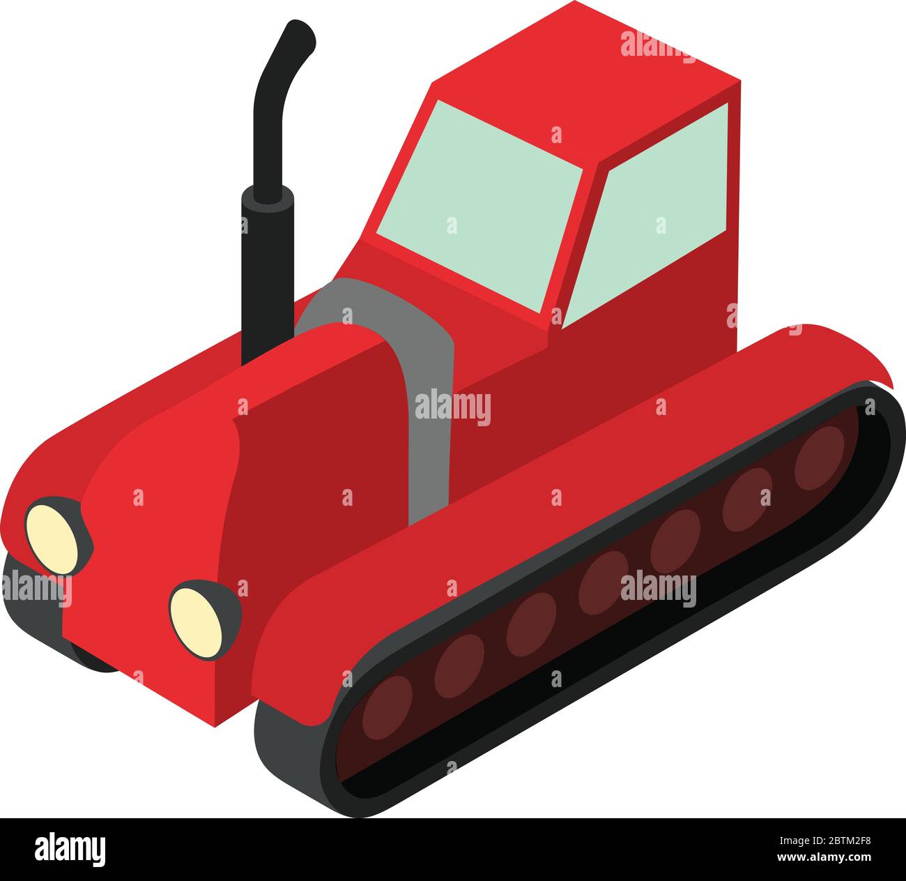 Tractor excavator icon. Isometric of tractor excavator vector icon for ...