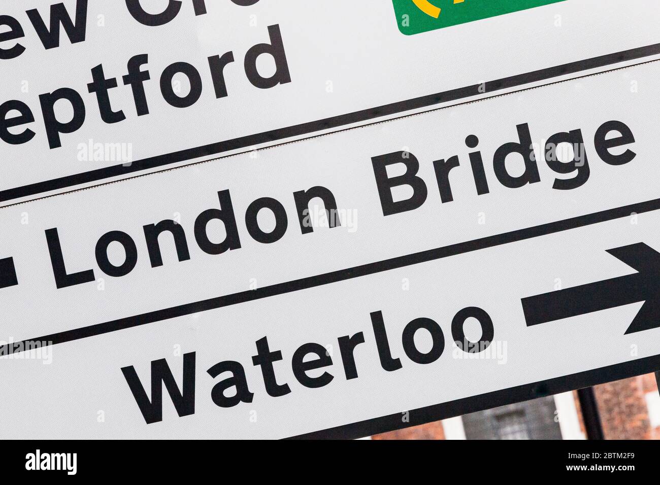 Southbank waterloo road sign hi-res stock photography and images - Alamy