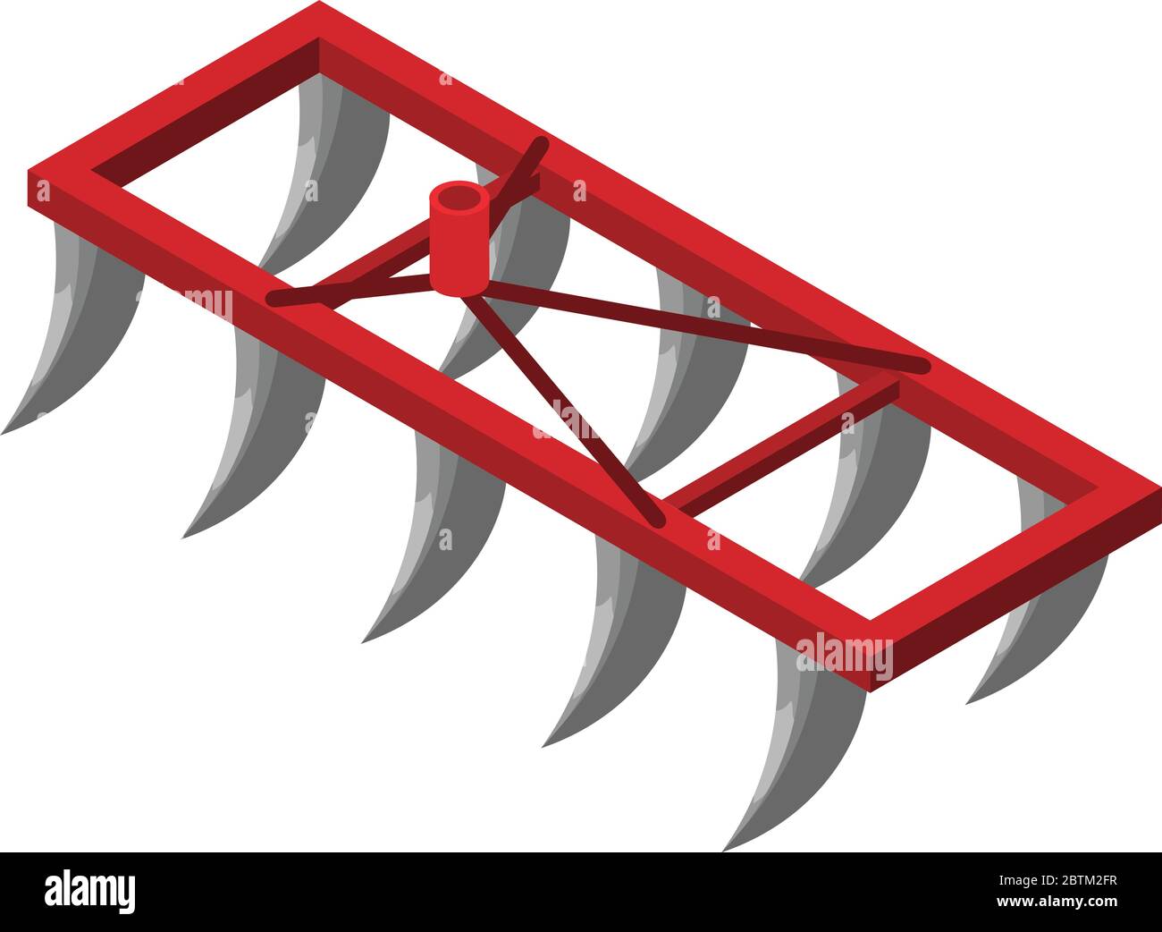 Agriculture plow icon. Isometric of agriculture plow vector icon for ...