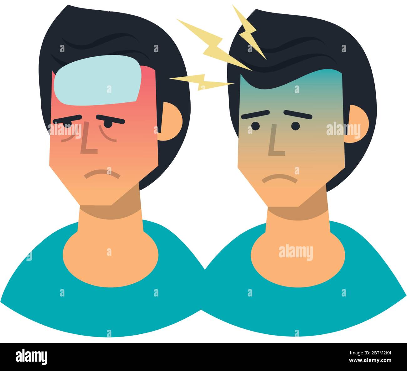 group of men sick with symptoms Stock Vector Image & Art - Alamy