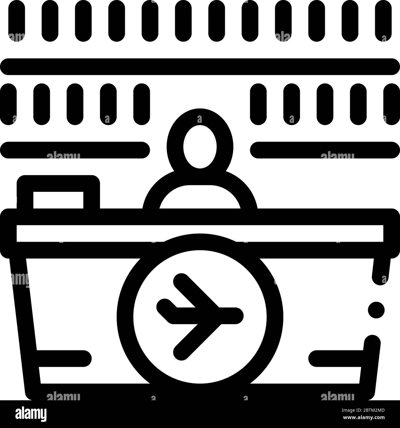 appearance of duty free counter icon vector outline illustration Stock ...