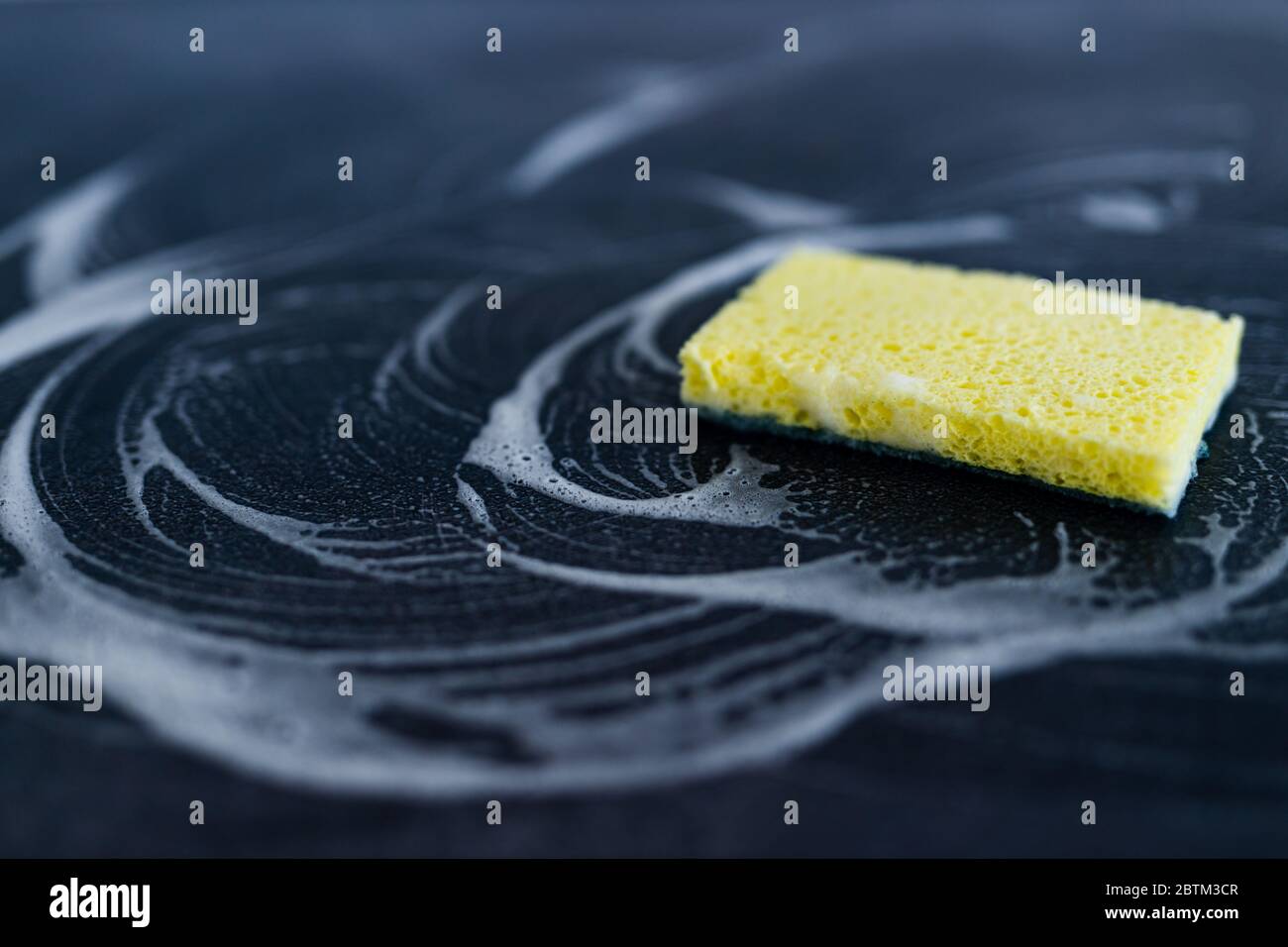 disinfecting and cleaning against bacteria and viruses, yellow sponge ...