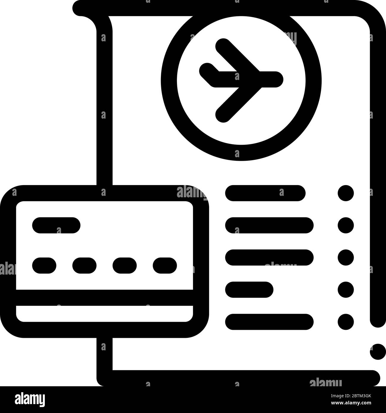 card for payment and check in duty free icon vector outline ...