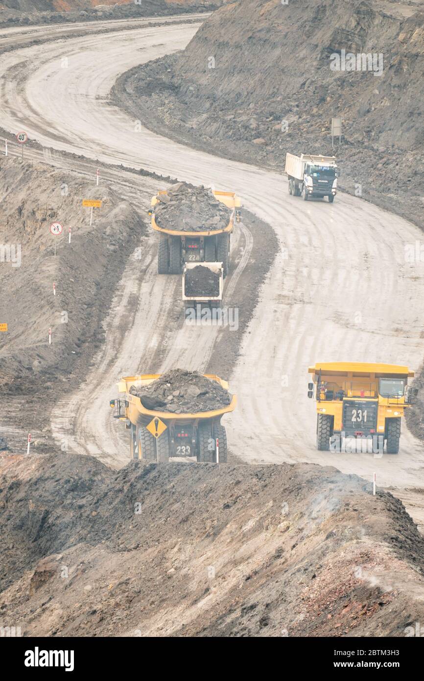 Open Pit Coal mining in Borneo indonesia Stock Photo - Alamy