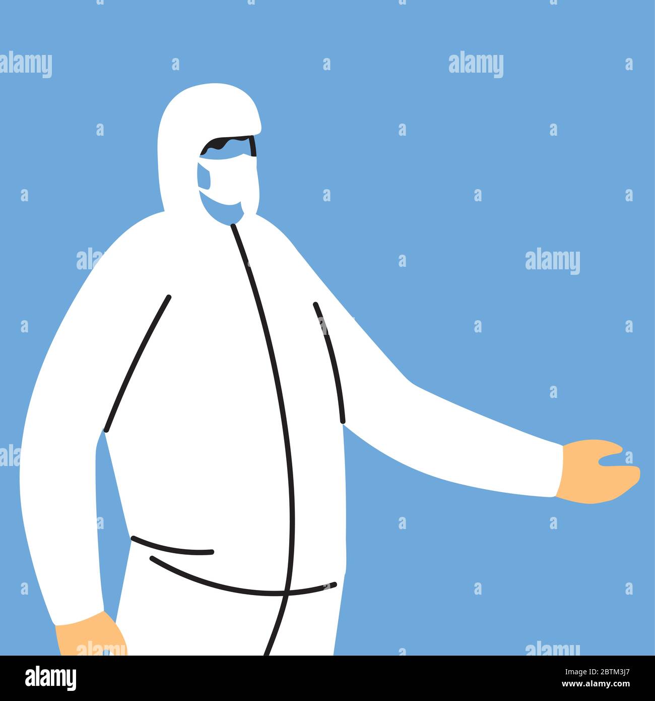 man in protective suit, safety clothing vector illustration design ...