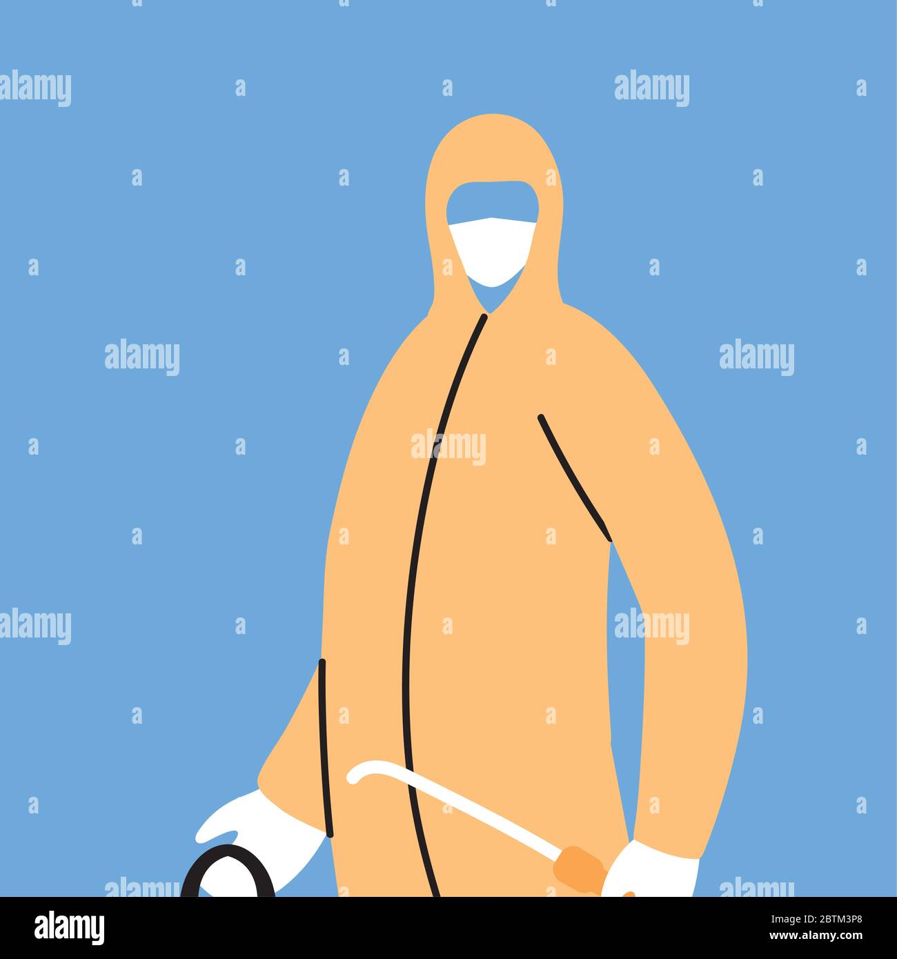 man in protective suit, safety clothing vector illustration design ...