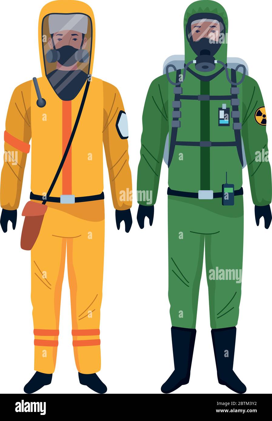 workers wearing biosafety suits characters Stock Vector Image & Art - Alamy