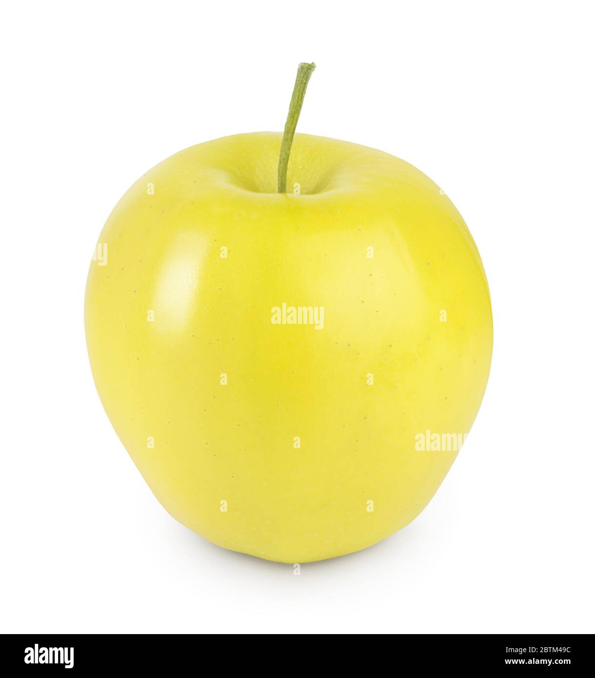 yellow apple isolated on white background with clipping path and full ...