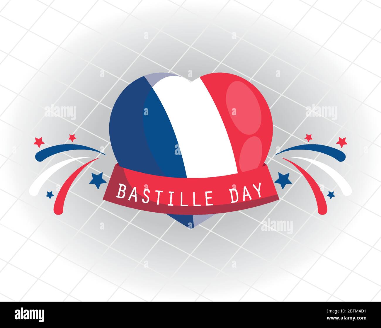 france flag heart with ribbon design, Happy bastille day and french ...
