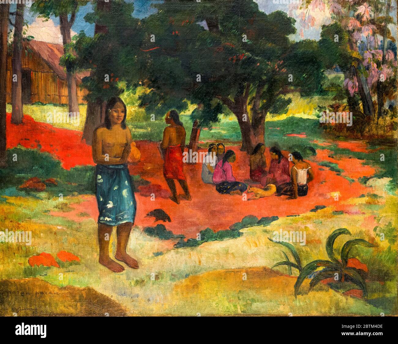 Paul Gauguin, Parau Parau, (Whispered Words), painting, 1892 Stock ...