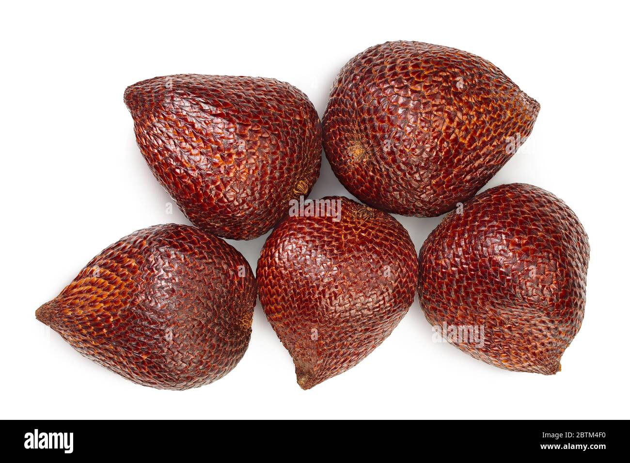 Salak snake fruit isolated on white background with clipping path and ...