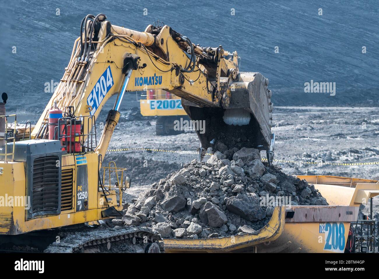 Open Pit Coal mining in Borneo indonesia Stock Photo - Alamy