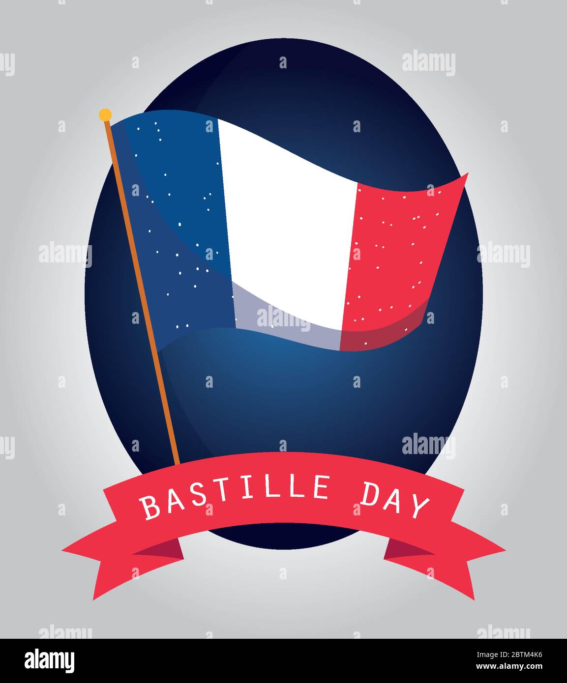 france flag with ribbon design, Happy bastille day and french theme ...
