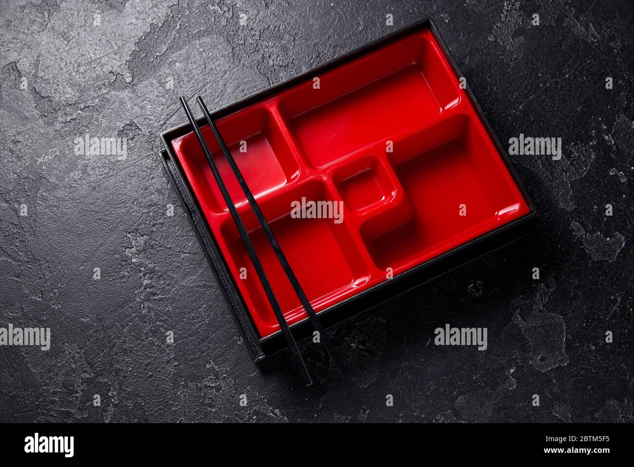 Empty asian bento food box Stock Photo - Alamy