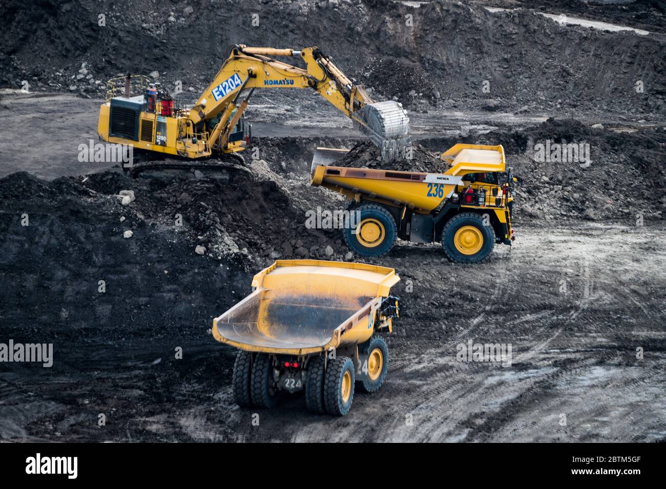 Open Pit Coal mining in Borneo indonesia Stock Photo - Alamy