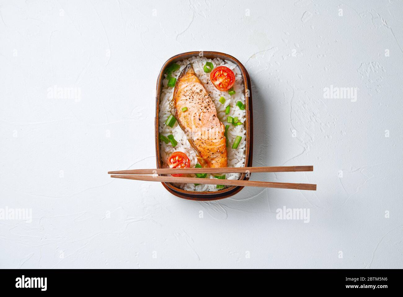 Japanese style lunch bento box. Take away or food delivery concept ...