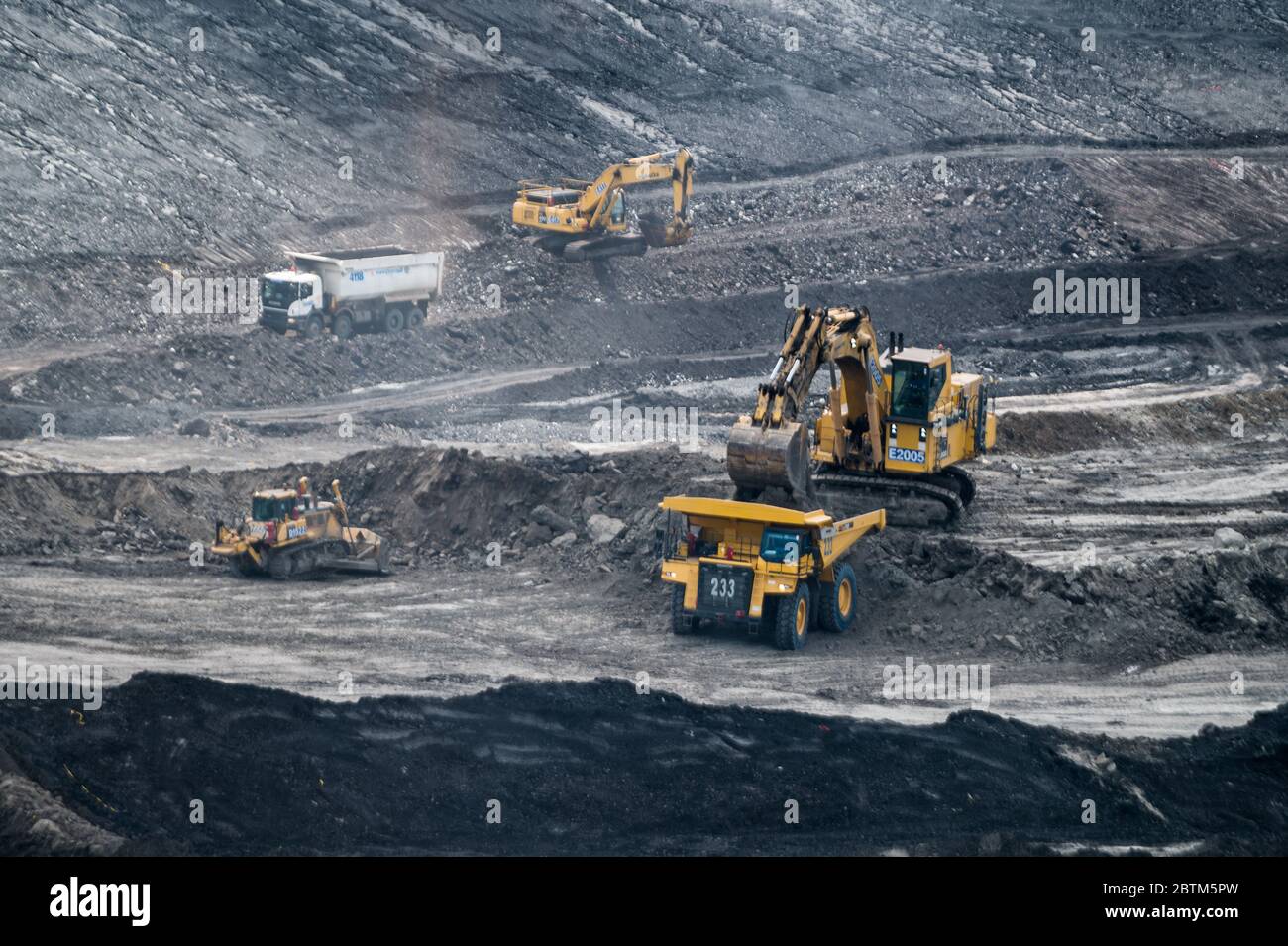 Open Pit Coal mining in Borneo indonesia Stock Photo - Alamy