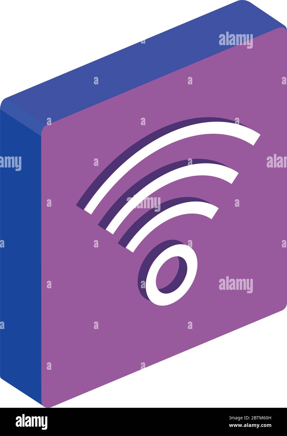 isometric wifi icon isolated on white background, wireless, technology ...