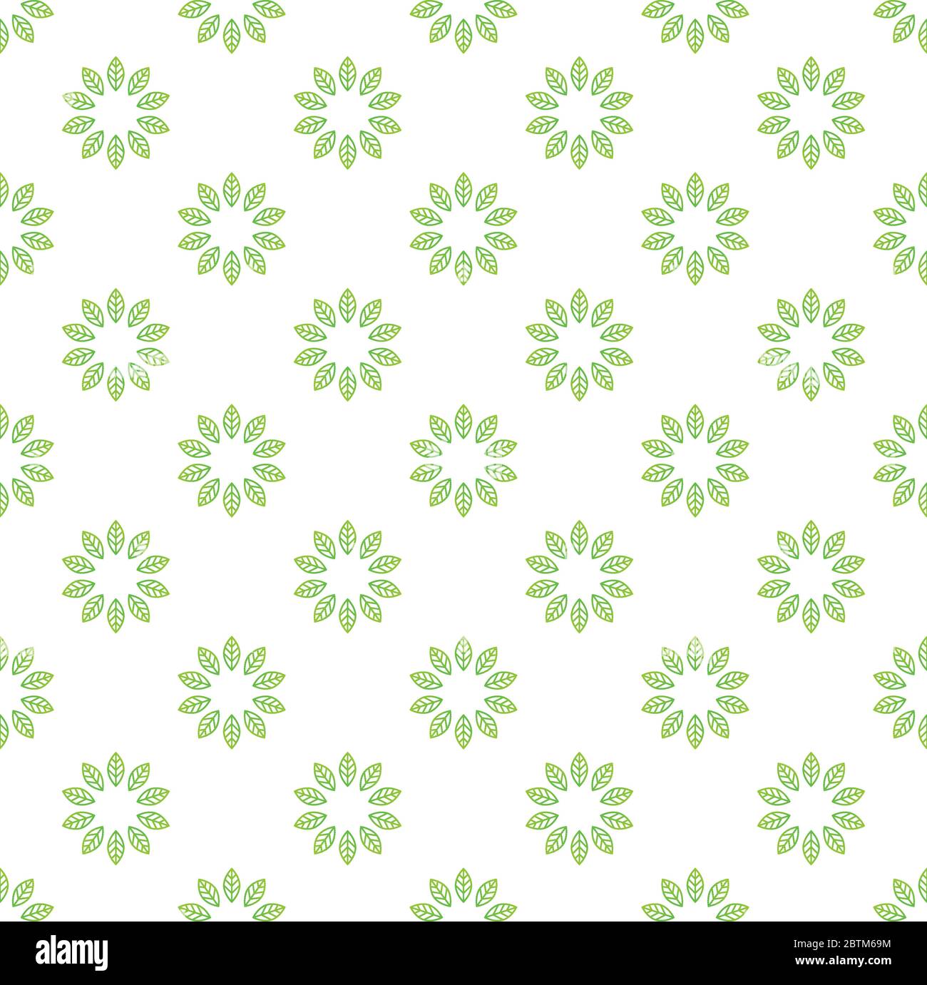 Circle Leaves seamless Pattern. Endless Background. Ornament can be ...