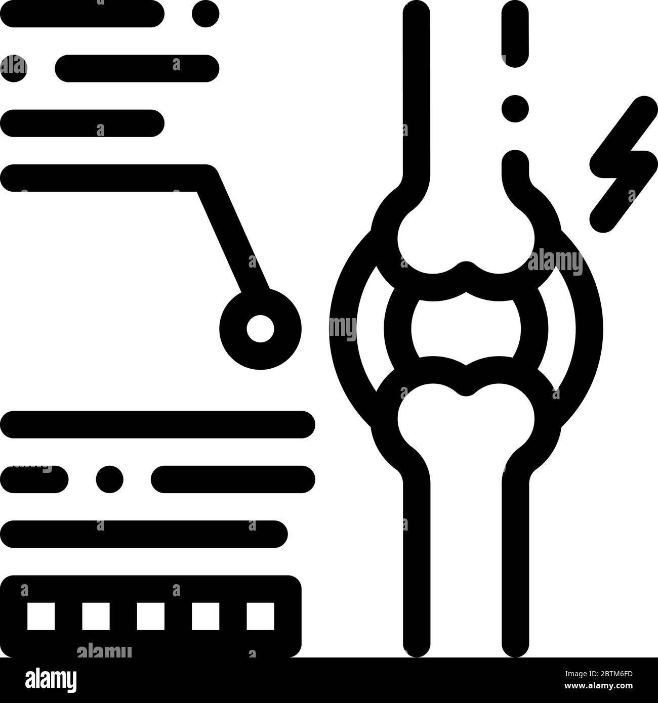 study of bone arthritis icon vector outline illustration Stock Vector ...
