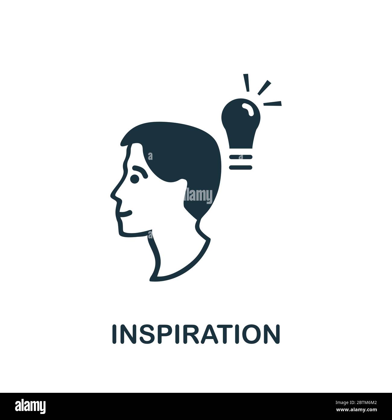 Inspiration icon. Simple illustration from creative package collection ...