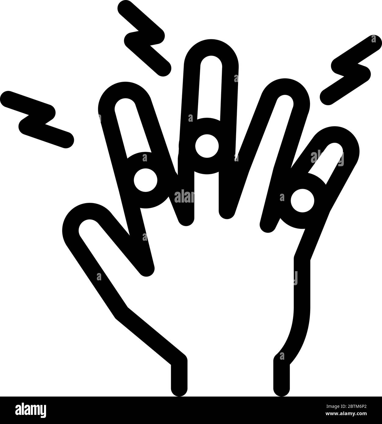 arthritis of finger joints icon vector outline illustration Stock ...