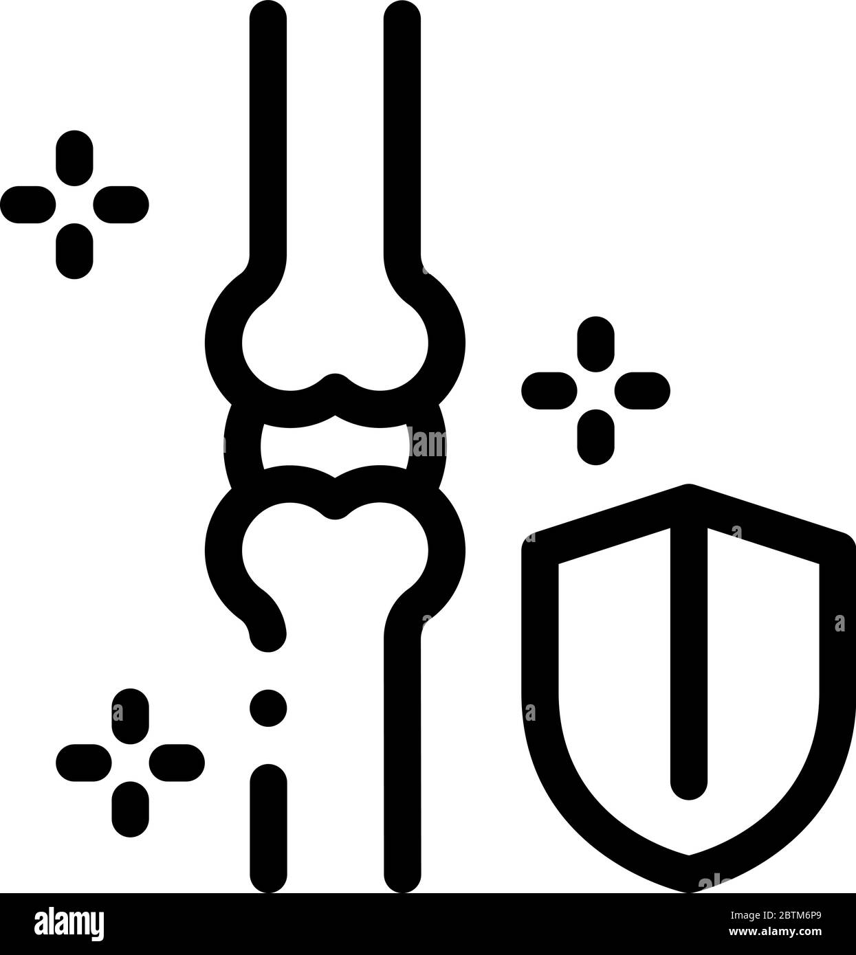 bone strengthening icon vector outline illustration Stock Vector Image ...