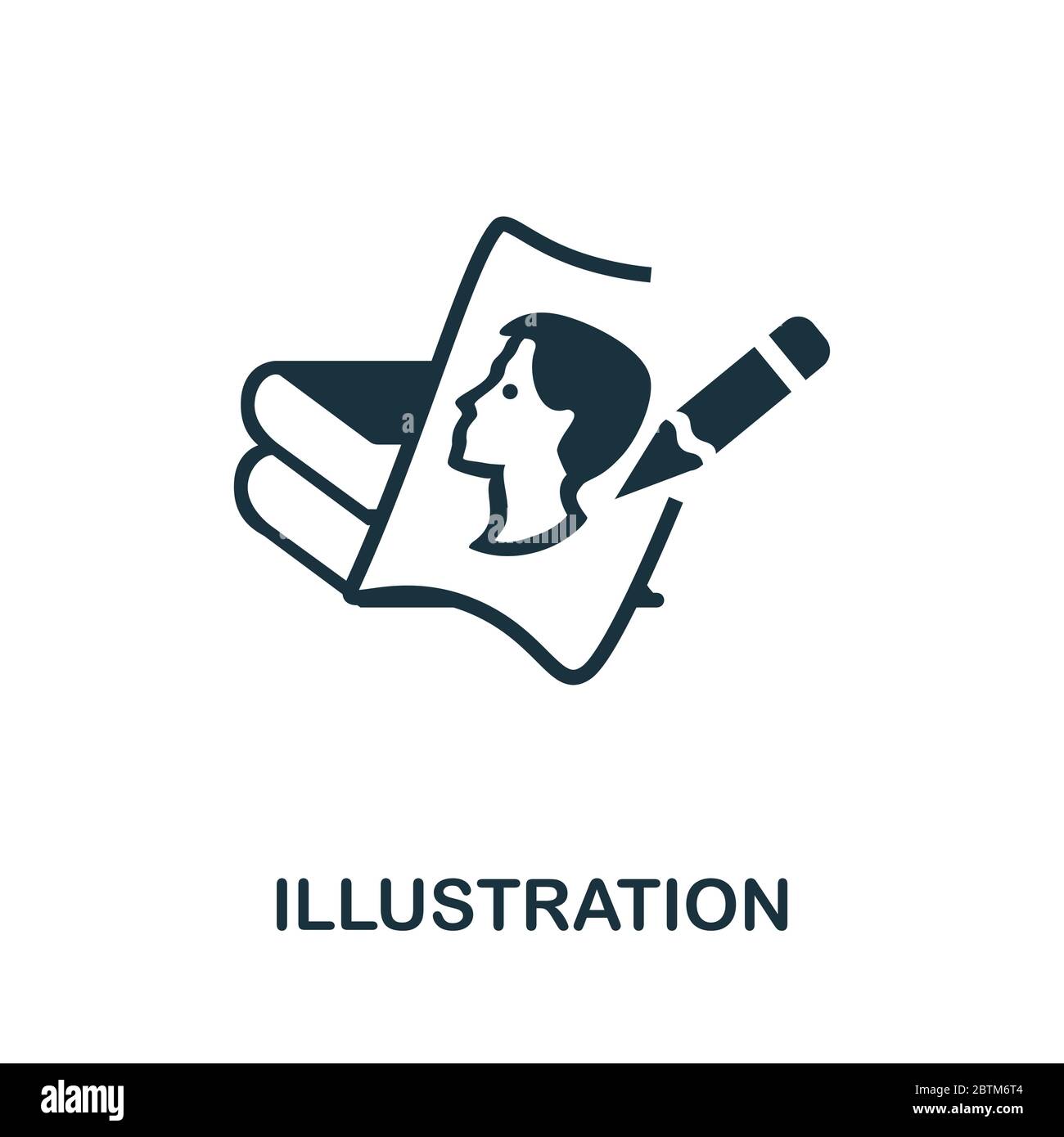 Illustration icon. Simple illustration from creative package collection ...