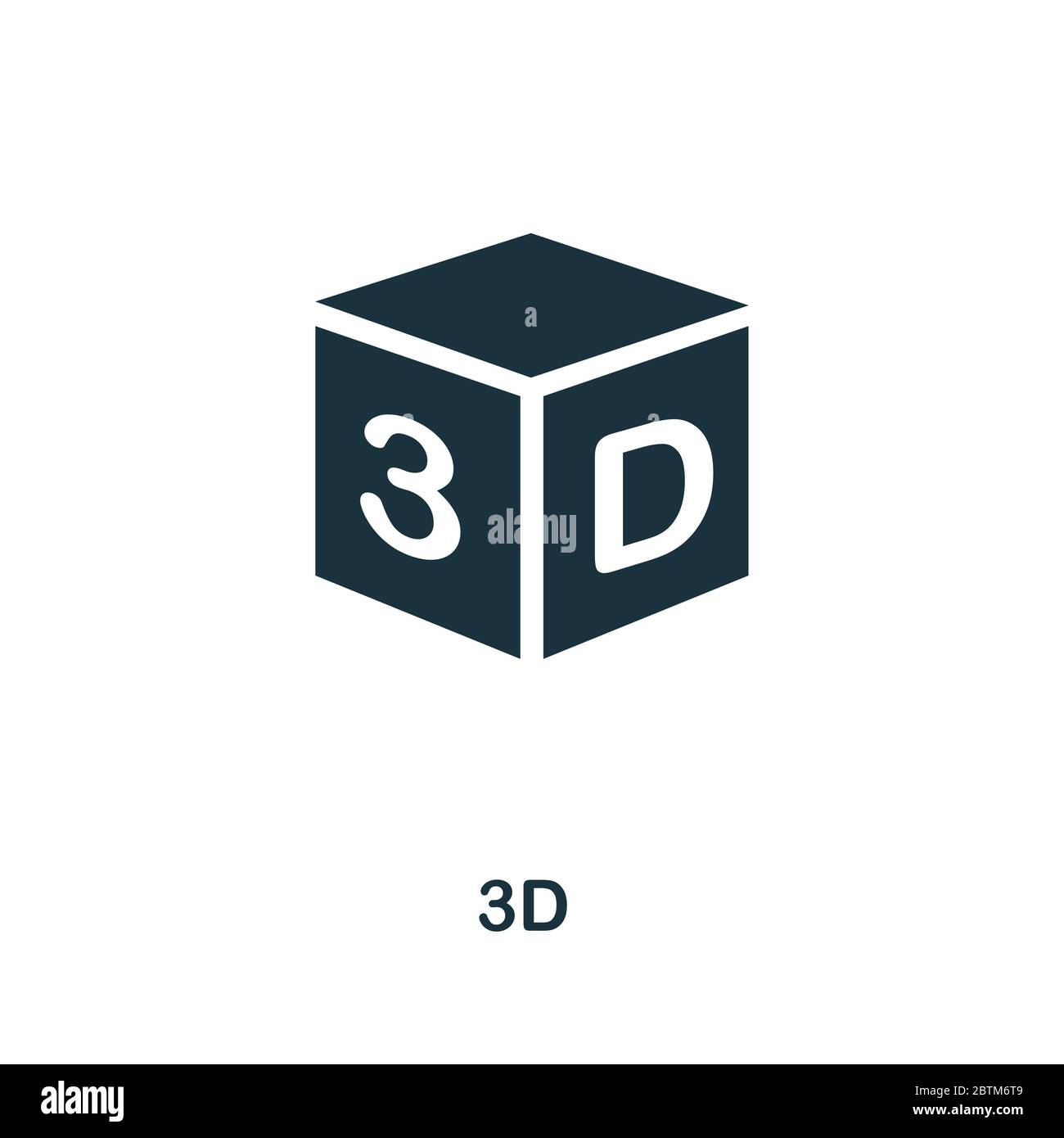 3D icon. Simple illustration from creative package collection. Creative ...