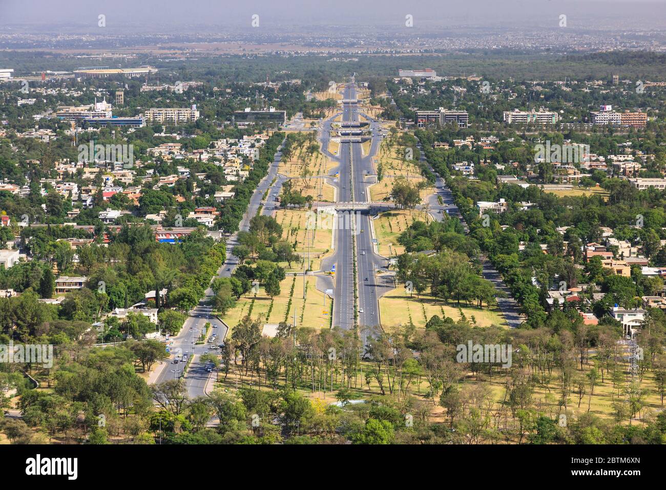 Islamabad city view, from Daman-e-Koh, hill top garden. Margala Hills ...
