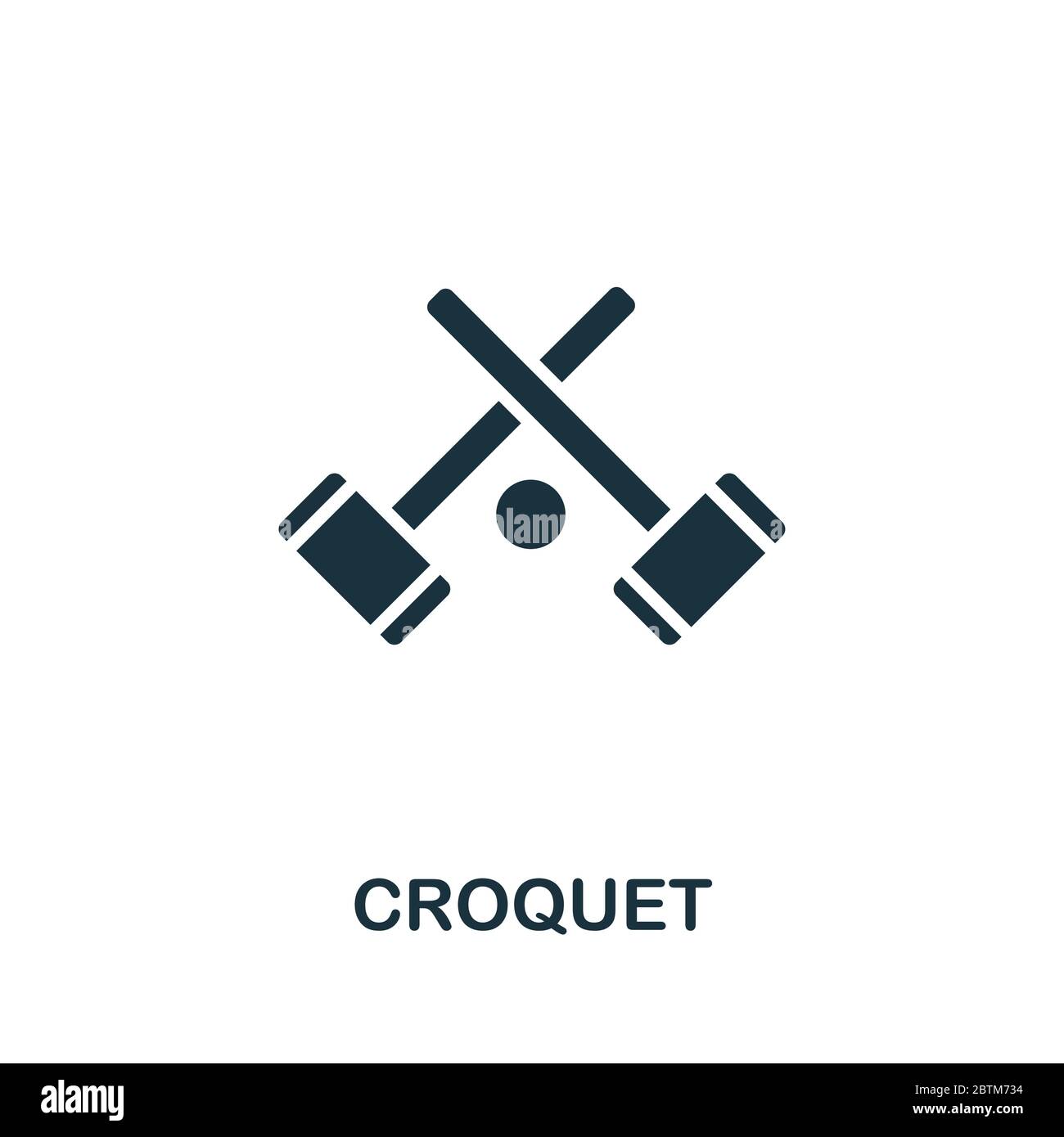 Croquet icon from australia collection. Simple line Croquet icon for ...