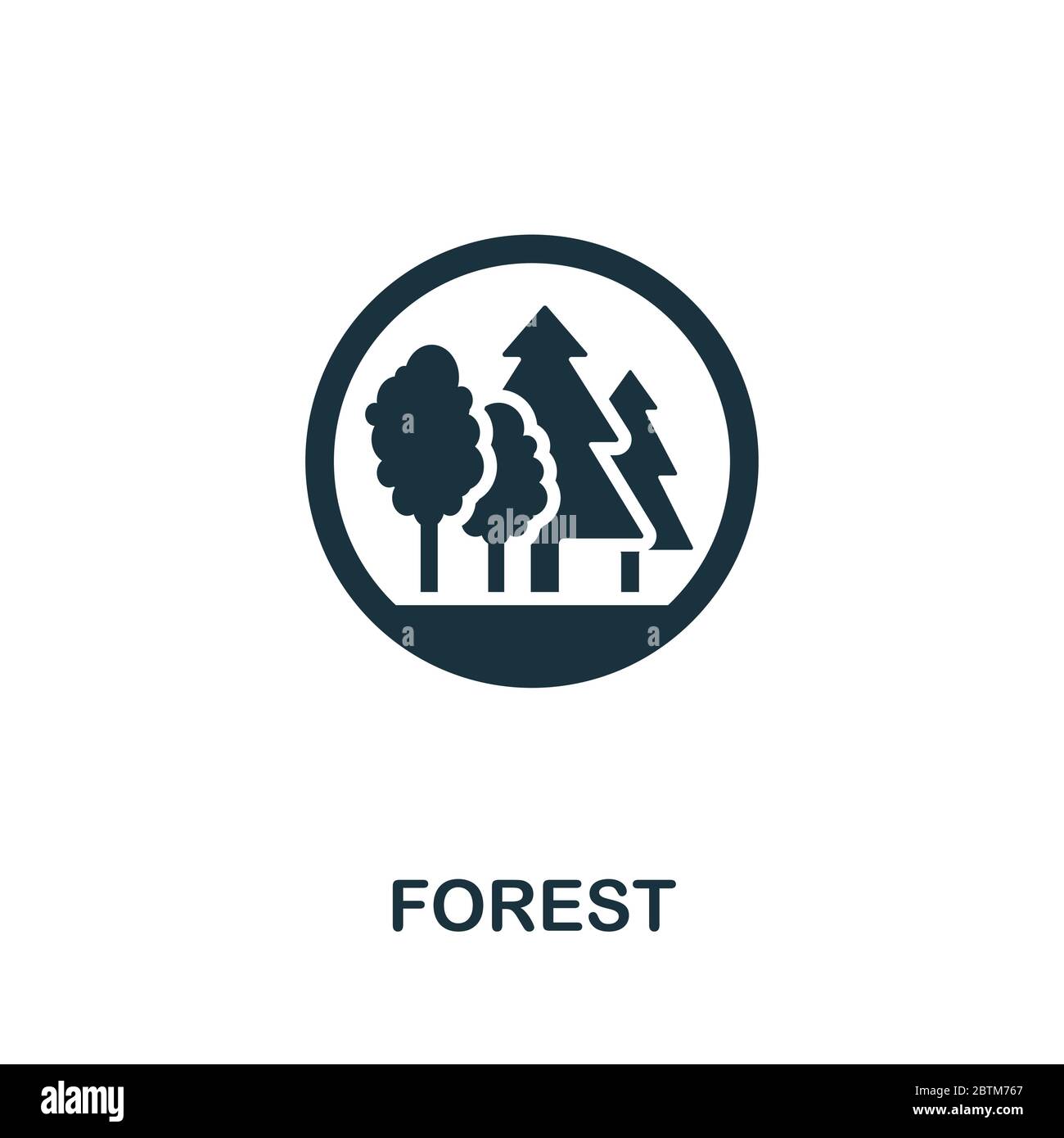 Forest icon from australia collection. Simple line Forest icon for ...