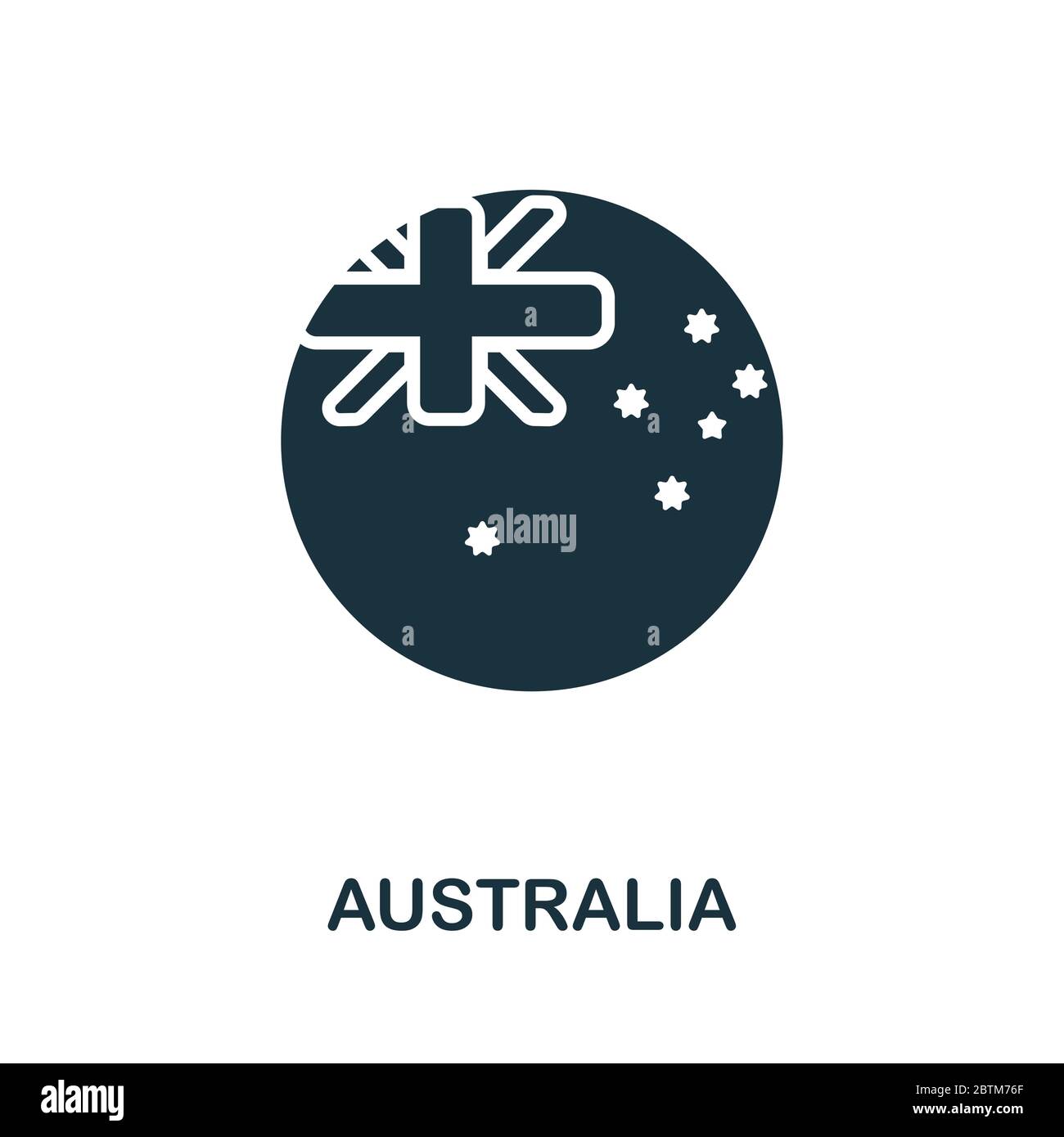 Australia icon. Simple line element Australia symbol for templates, web ...