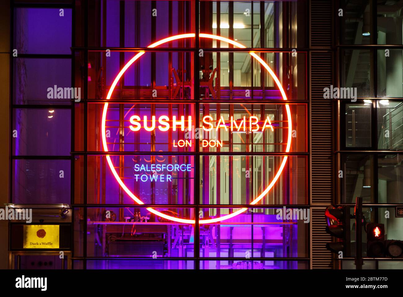 London, England -January 14, 2017: Sushi Samba, London bright poster ...