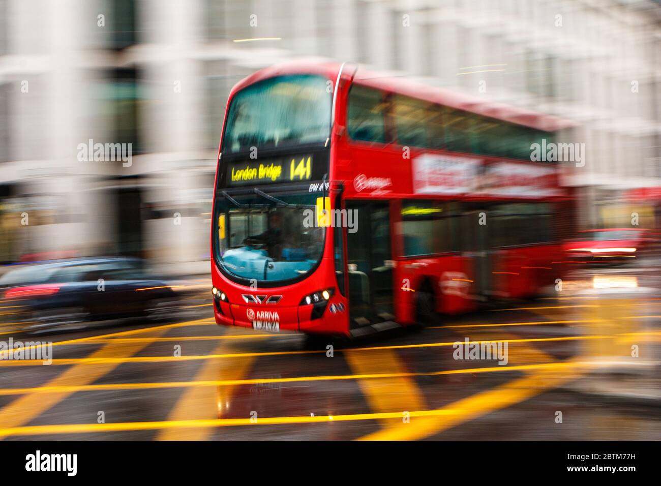 London, England -January 15, 2017: Bus circulating the streets of ...