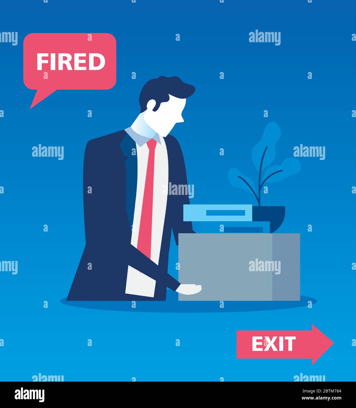 businessman sad fired, dismissal, unemployment, jobless and employee ...