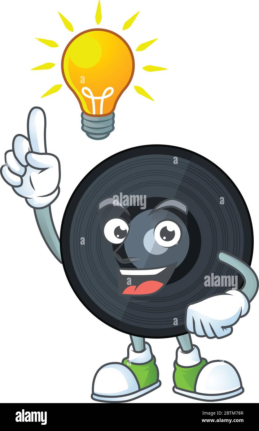 A brilliance music viynl disc cartoon design concept have an idea Stock ...