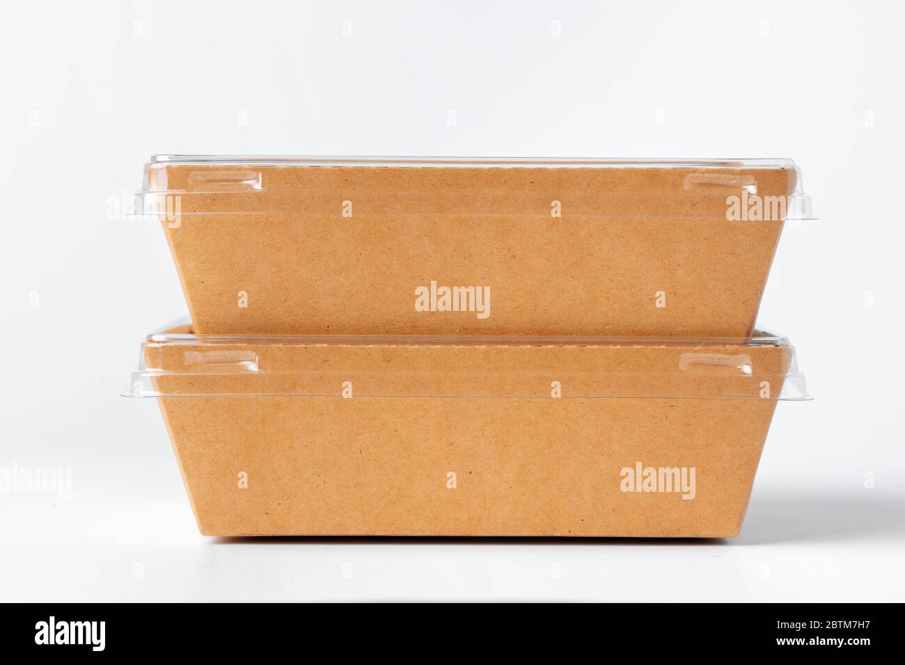 Cardboard brown food box pack isolated on white background Stock Photo ...