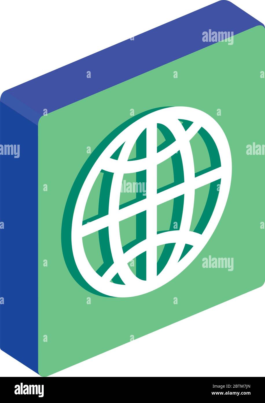 isometric earth globe icon isolataed on white background Stock Vector ...